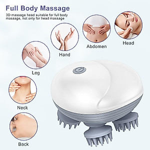 JXTZ Handheld Pet Massager for Dogs and Cats, Portable Electric Cat and Dog Massage Tool with 4 Massage Heads, 3 Speeds, Electric Pet Massager Head and Back Scratcher for Tight Muscles and Stiffness