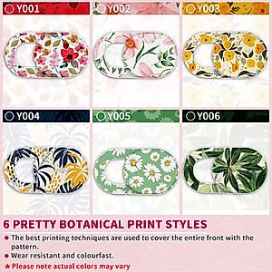 Yilador Laptop Camera Cover Slide Cute (6 Pack), Ultra Thin Webcam Cover for iPhone iPad MacBook Pro Computer iMac Cell Phone PC Accessories, 0.03" Camera Blocker Slider, Great for Privacy - Flowers