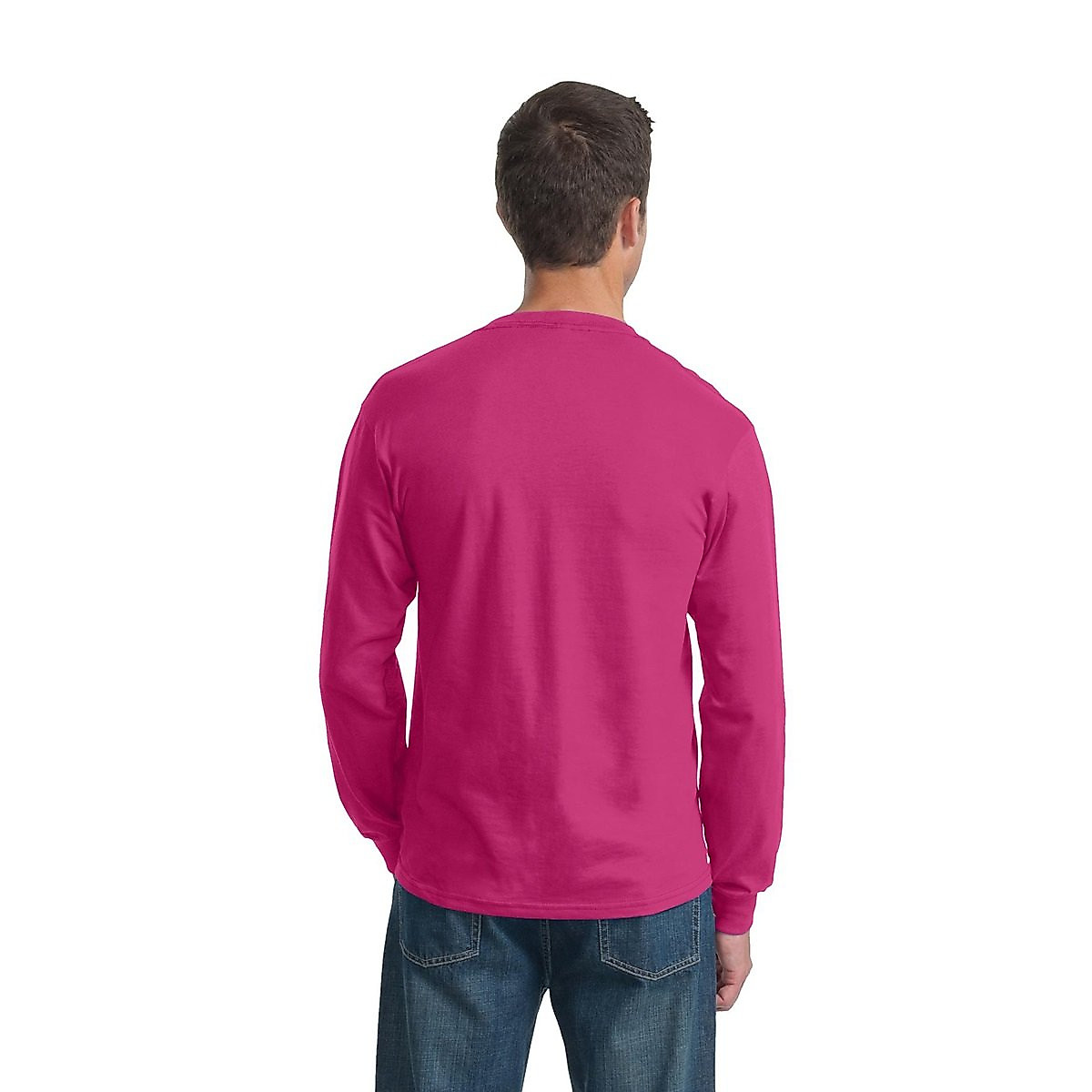Fruit of the Loom Adult 5 oz. Long-Sleeve T-Shirt, Cyber Pink, S