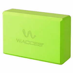 Wacces Foam Exercise, Fitness & Yoga Blocks - Set of 2 (9" x 6" x 4") - Green