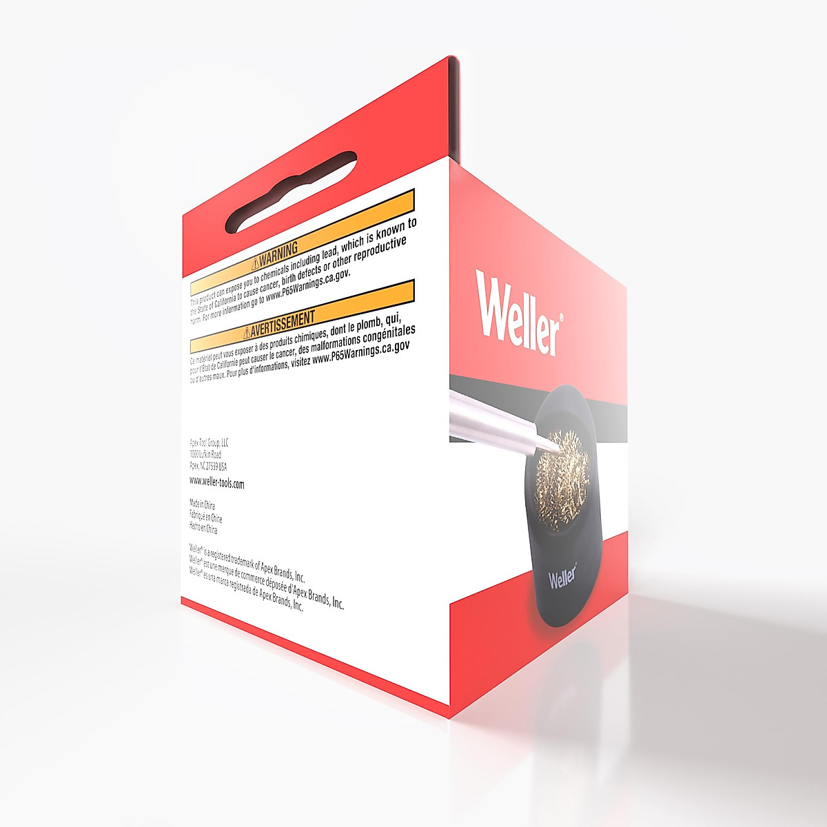 Weller Soldering Brass Sponge Tip Cleaner with Silicone Holder - WLACCBSH-02