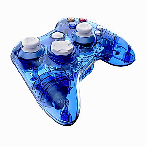 PAWHITS Wireless Controller Compatible with Xbox 360 Double Motor Vibration Wireless Gamepad Gaming Joypad, Blue