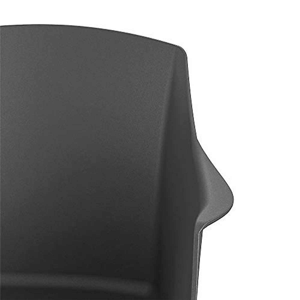 CosmoLiving by Cosmopolitan , Camelo Collection, Indoor/Outdoor Resin, 2-Pack, Black Dining Chairs, Contoured Back