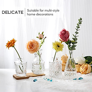 BIGIVACA Set of 30 Clear Bud Vases for Wedding Centerpieces and Table Decor