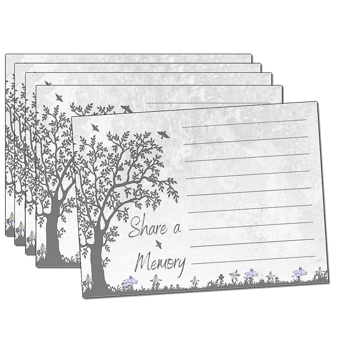 Share a memory cards for Celebration of life Funeral Tree of life Sympathy memorial remembrance acknowledgment Guest Book Alternative 40 ct