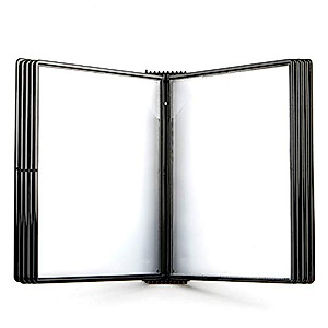 Tarifold Wall Mounted Reference System with 10 Easy-Load Pockets - 20 Sheet Capacity - Letter-Size - Black (EZW771)