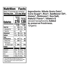 Cascadian Farm Organic Oats and Honey Granola Cereal, 22.4 oz