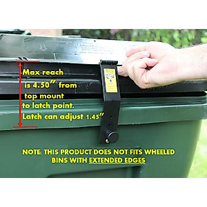Best Critter Proof Trash can lid Lock, True Auto-Release During Collection Process, Protect Against Animals Like Raccoons, Opossum or Wind, Easy to Install, Always Holds lids Locked.