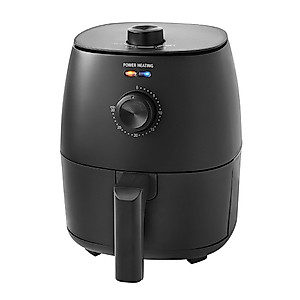 Compact 2.2 Quart Air Fryer, Non-Stick, Dishwasher Safe Basket, 1150W, Black