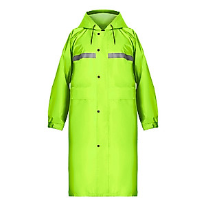 Coralrain Long Hooded Raincoat Safety Waterproof Emergency Rain Jacket Poncho for Men Women Adults