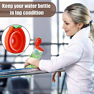 4pcs Replacement Gasket Compatible with Gatorade Water Bottle, Clear Silicone Lid Seal Replacement for Gx Bottle Seal Rubber Seal Ring Replacement Accessory Part for 30oz GX Pods