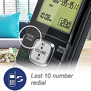VTech CS6509 Accessory Cordless Handset, Silver/Black | Requires VTech CS6519 or CS6529 to Operate