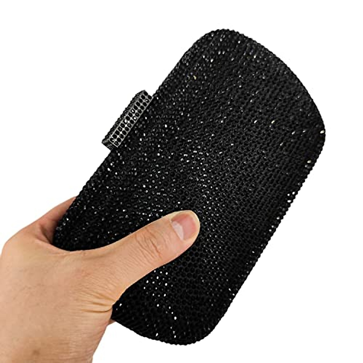 Boutique De FGG Bling Evening Bags and Clutches for Women Formal Party Crystal Clutch Bag Wedding Rhinestone Handbags (Small,black)