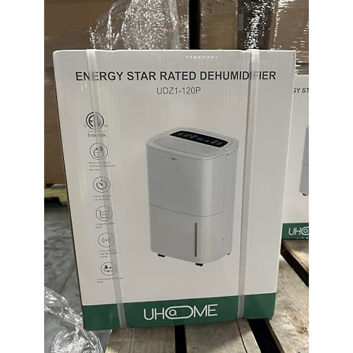 Uhome 120 Pints Dehumidifier with Drain Hose - 6000 Sq. Ft Quiet Dehumidifier for Home, Basements, Storages and Large Rooms with 5L Water Tank