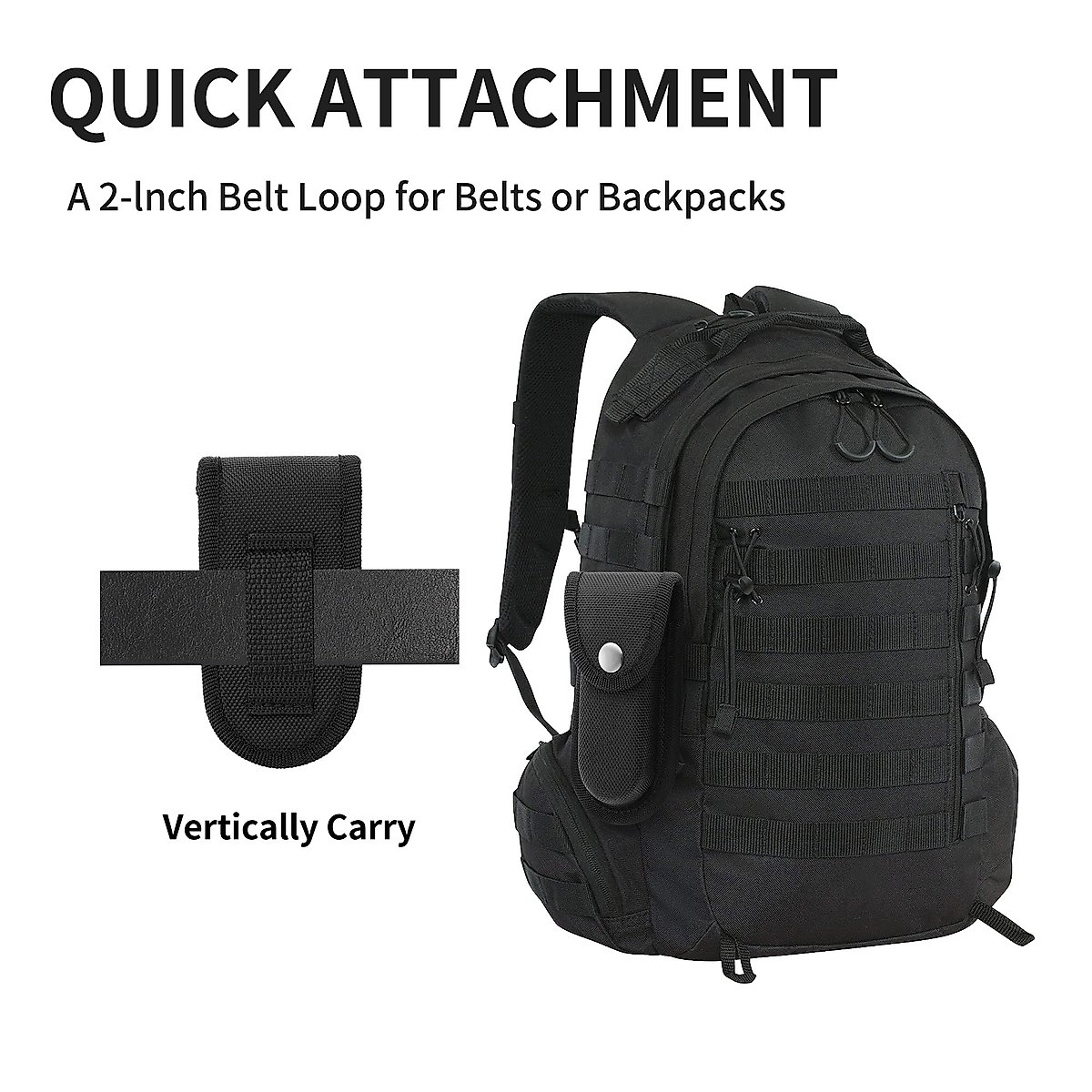 Nylon Pocket Knife Sheath, 4'' Multitool Pouch, Folding Knife Belt Sheath with Snap Closure and Vertical Carry Belt Loop, Multitool Case for Outdoor or Daily Use, Medium Size