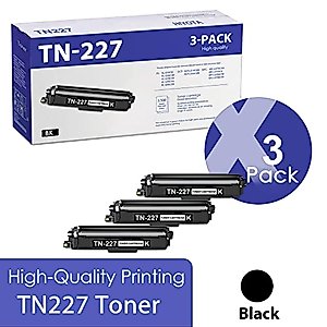 HIYOTA TN 227 TN227 Black High Yield Toner Cartridge 3-Pack Compatible Replacement for Brother TN-227 MFC-L3770CDW L3710CW L3730CDW HL-3210CW 3270CDW 3290CDW DCP-L3510CDW L3550CDW Series Printer
