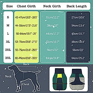 Warm Dog Winter Coat Reflective Dog Cold Weather Jacket Turtleneck Dog Vest Thick Fleece Lining Vest Windproof Dog Snow Suit Pet Apparel for Small Medium Large Dogs (Medium)