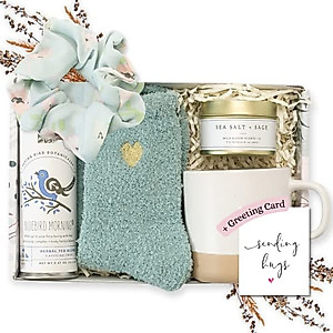 Unboxme Bluebird Morning Tea & Mug Care Package For Her | Thinking of You Gift, Birthday Gift For Women, Get Well Soon, Sympathy Gift, Self Care, Spa Gift Set, Holiday Gift, Thank You Gift