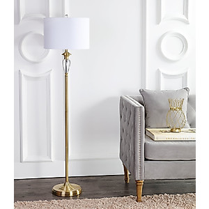 JONATHAN Y JYL2030A Evelyn 60" Crystal/Metal LED Floor Lamp Contemporary,Transitional,Traditional for Bedrooms, Living Room, Office, Reading, BrassGold/Clear