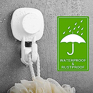 LUXEAR Suction Hooks Powerful Vacuum Suction Cup Hooks Heavy Duty Shower Hooks Waterproof Removable Wall Suction Cups with Hooks for Wreath Kitchen Towel Robe Loofah, White -4 Pack