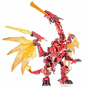 Calonia Two-in-one 6 inches Robots Flying Dragon Transforming Toys Model, for Kids (A3)