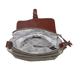 Myra Bag Retro-Inspired Small & Crossbody Bag Upcycled Cotton & Leather S-2859