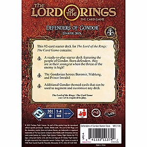 The Lord of the Rings The Card Game Defenders of Gondor STARTER DECK - Cooperative Adventure Game, Strategy Game, Ages 14+, 1-4 Players, 30-120 Min Playtime, Made by Fantasy Flight Games