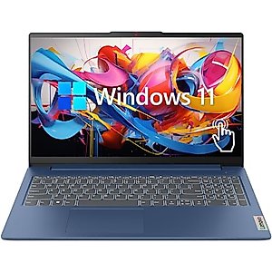 Lenovo IdeaPad 3 Laptop, 15.6" FHD Touchscreen, Intel Core i5-1155G7, 24GB RAM, 1TB SSD, Webcam, HDMI, Wi-Fi 6, Windows 11 Home, Blue