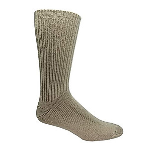 J.B. Field's Wool Weekender 96% Merino Wool Non-binding Casual Socks (3 Pairs) (Large (8-12 Shoe), Assorted (Lt. Brown/Mid-Grey/Natural))