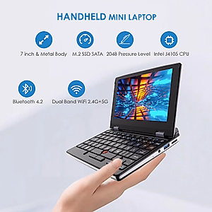 Acogedor Mini Laptop, 7.0 inch Mini Laptop Computer, High Speed CPU J4105 12GB , for Windows 11Pro Pocket PC Computer (12G+128G), ACOGEDORTH1EUKQZP2-13