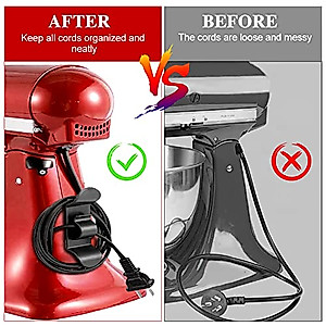 Mixer Slider Mat, Mixer Mover Sliding Mats Kitchen Appliance Countertop Mixer Mover with 4 Cord Organizers for KitchenAid 4.5-5 Qt Tilt-Head Stand Mixer, Classic Mixer Coffee Maker, Blender