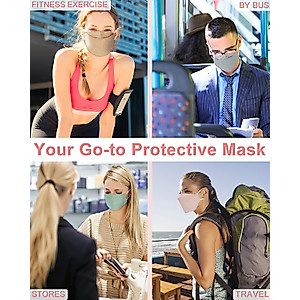 AOTDAOU KN95 Face Mask for Women Men, 20 Packs Earth Tone Print Masks Individually Wrapped, Disposable Colored Mask Comfortable Fit for Adult, 4-Ply Breathable Mask with Adjustable Nose Wire