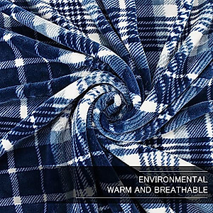 Solaris Plaid Fleece Throw Blanket for Couch Ultra Soft Lightweight Flannel Blanket, 50" x 60"