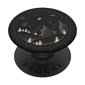 Mountains with Celestial Elements PopSockets Swappable PopGrip