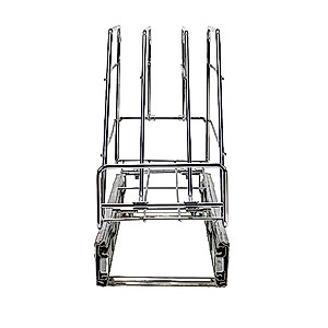 Household Essentials Glidez Multipurpose Chrome-Plated Steel Pull-Out/Slide-Out Storage Organizer for Cookware and Bakeware - Fits Standard Size Cabinet or Shelf, Chrome