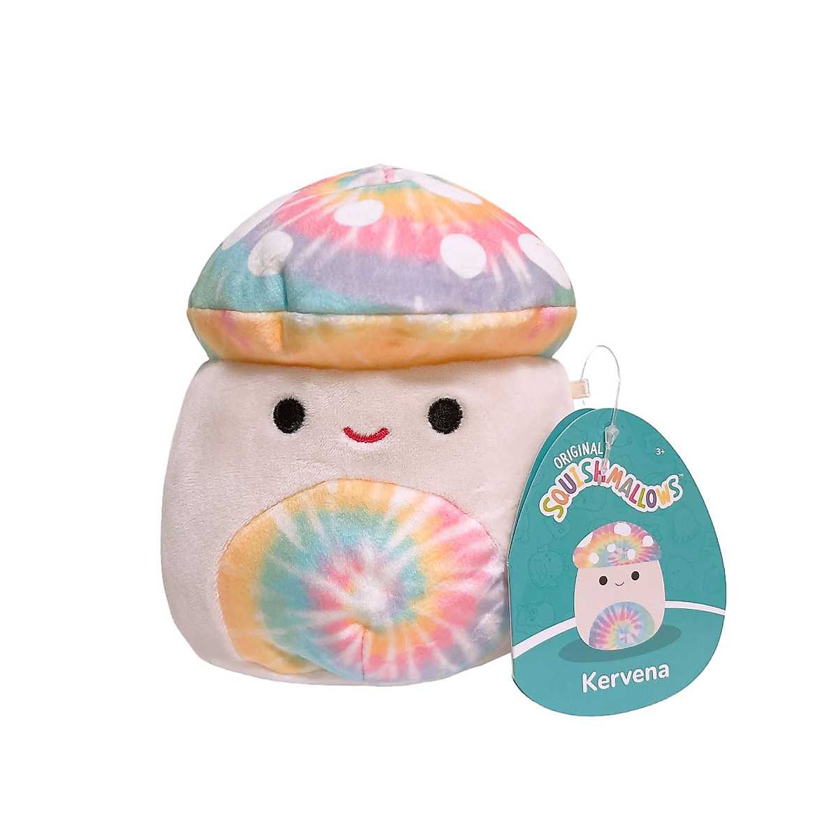 Squishmallows Set of 3 Mini 5" Alexis Cow Kervena Mushroom Aksel AXO Mini Plush Doll