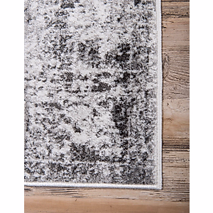 Unique Loom Sofia Collection Area Rug - Casino (7' 1" x 10' Rectangle, Gray/ Beige)