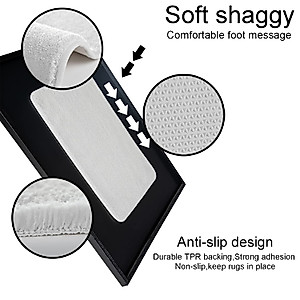 Erosebridal White Crane Door Mat Golden Sun Bathroom Rugs for Kids Child,Jungle Mountain Rug Japanese Style Ukiyoe Theme Kitchen Rugs Birds Animal Japan Ethnic Kawaii Room Decor 20"x32"