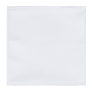 Jacob Alexander Men's Pocket Square Solid Color Handkerchief - White