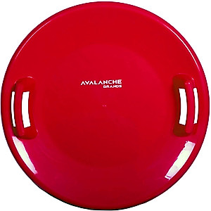 Avalanche Brands - 25" Downhill Saucer Snow Sleds - Red & Black