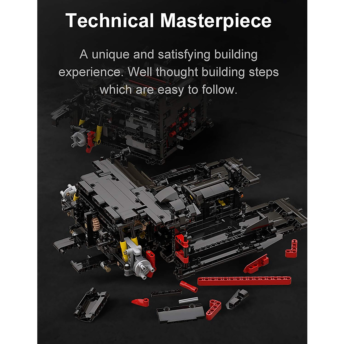 dOMOb Italian Super Car Building Kit – Innovative Stem Toys for 14+ Age Teens & Adults – Realistic Model 1:8 Simulated Build – Original MOC Design – 3236 Pieces or Blocks – for Hobbyist, Collector