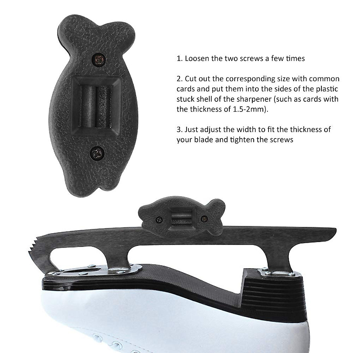 RiToEasysports Ice Skate Edge Blade Sharpener Ball Knife Skate Sharpener Grindstone Grinding Tool(Black) Ski