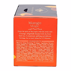 Ahmad Tea Mango Magic Black Tea, 20-Count Boxes (Pack of 6)