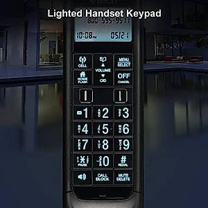 VTECH VS122-16 Retro-Design DECT 6.0 Cordless Phone: Bluetooth Connect to Cell, Call Blocker, Answering System, Full-Duplex Speakerphone, Up to 1000 Phonebook Contacts & 1000 Call Block Entries
