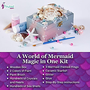 Unicorn Pillow Kit & Mermaid Jewelry Box Kit Bundle - Fun DIY Arts and Crafts Project for Kids Ages 6 7 8 9 10 11 12 - Great Gifts for All Occasions