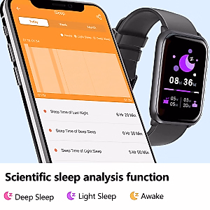 FITVII Fitness Tracker, Heart Rate Blood Pressure Monitor Activity Tracker, 1.57'' Touch Screen Calorie Step Counter IP68 Waterproof Watch with Weather Sleep Monitor Music Control for Women Menf