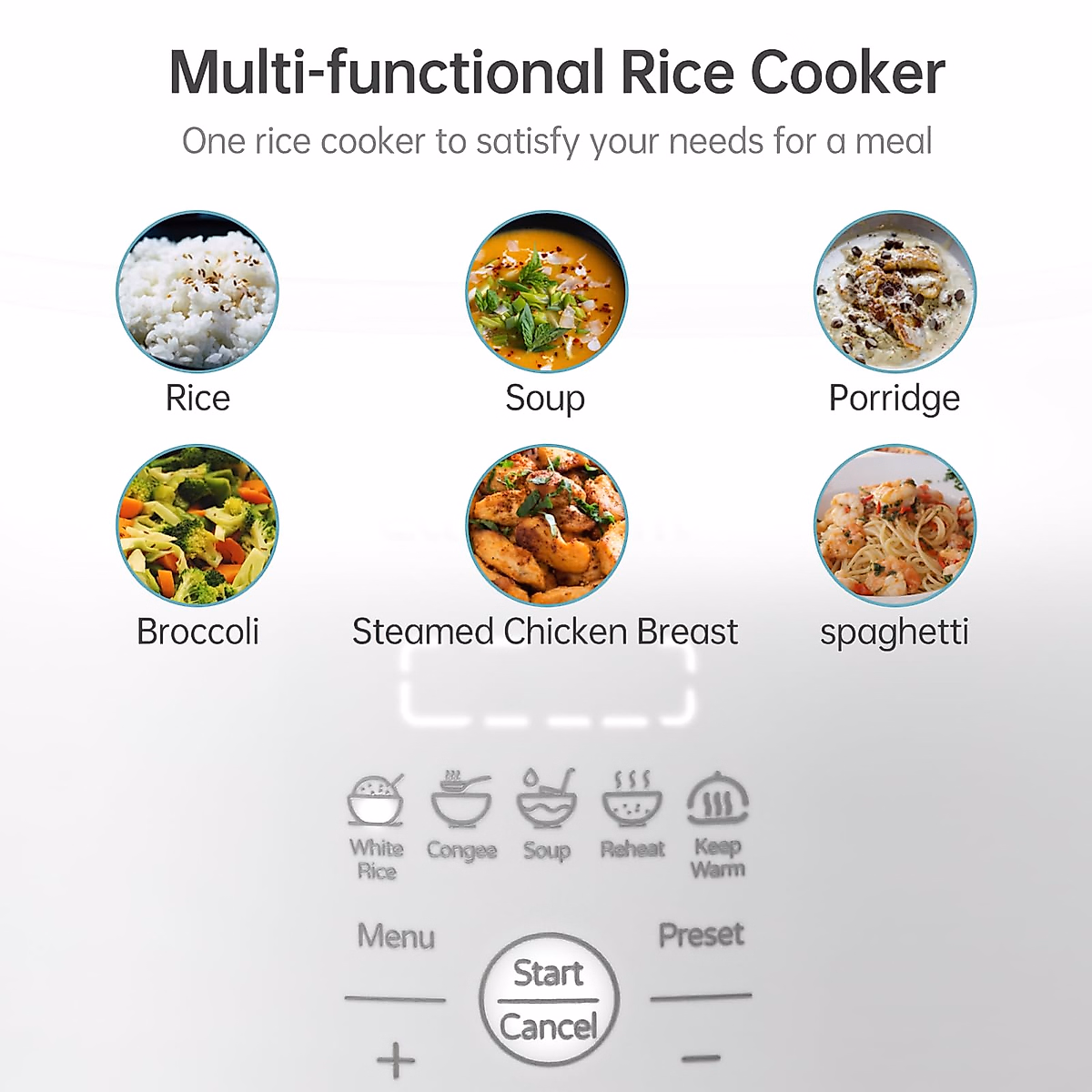 Brown Mini Rice Cooker Small 1 Cup-2 Cup Non-Stick Coated Insert Food Steamer Kitchen Appliances Includes Vegetable Steamer (Mini Rice Cooker-Brown)