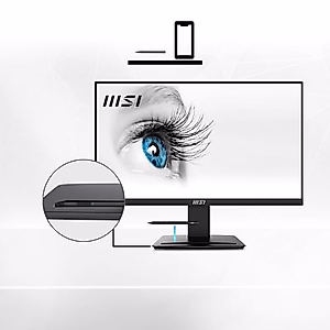 MSI PRO MP2412, 24", 1920 x 1080 (FHD), FreeSync, 100Hz, TUV Certified Eyesight Protection, 1ms, VGA, HDMI, Black