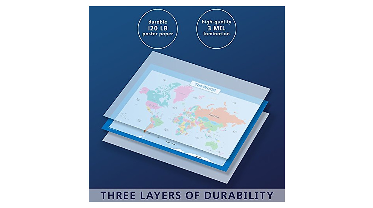 World Map for Kids - LAMINATED - Wall Chart Map of the World — 🛍️ The ...