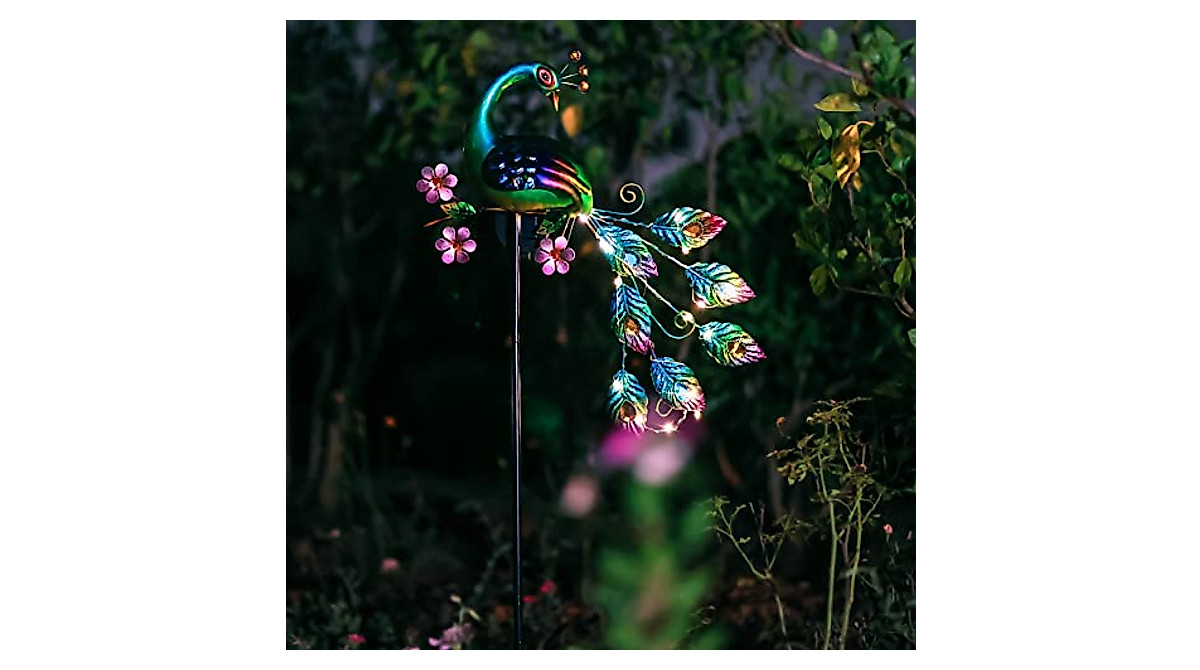 DREAMSOUL Peacock Solar Lights: Elegant Garden & Pathway Decor